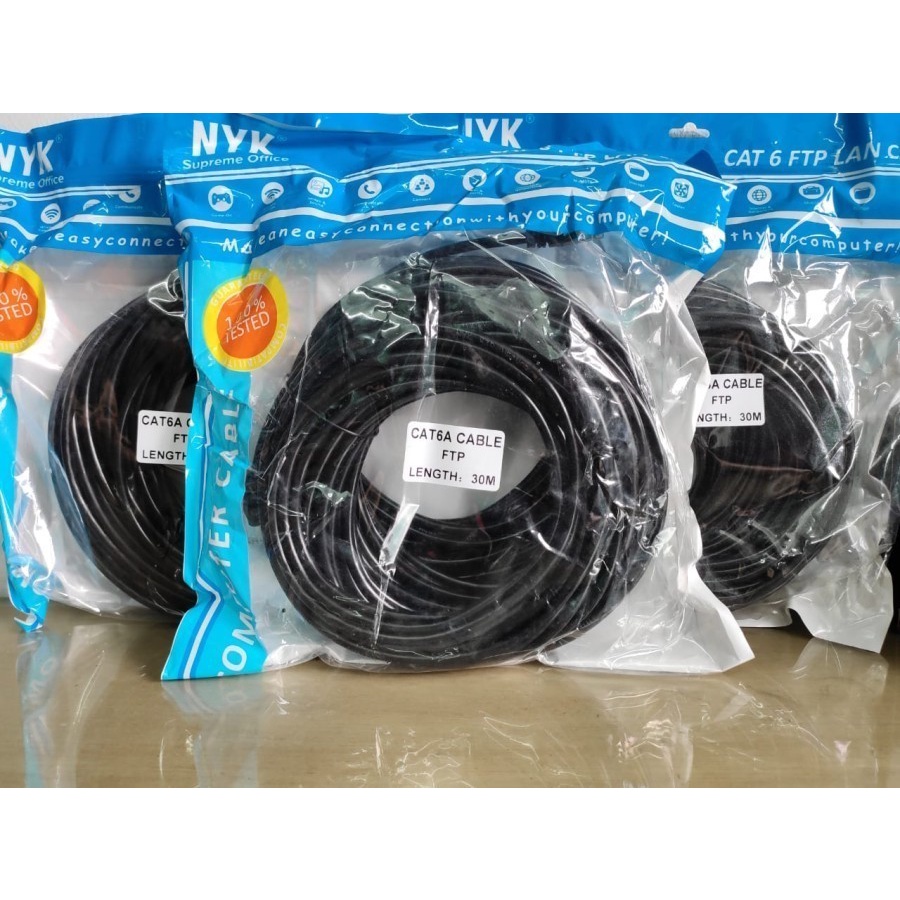 Jual Kabel LAN Outdoor FTP 30m CAT6 CAT 6 Jack Metal Siap Pakai | Shopee Indonesia