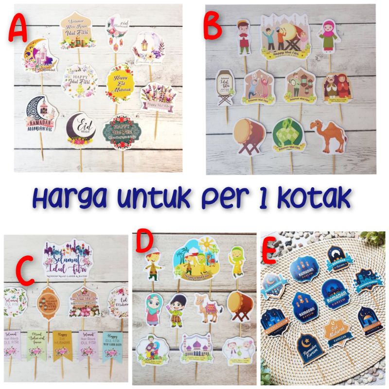 Jual topper toper hiasan tusukan dekorasi kue cake nasi tumpeng selamat ...