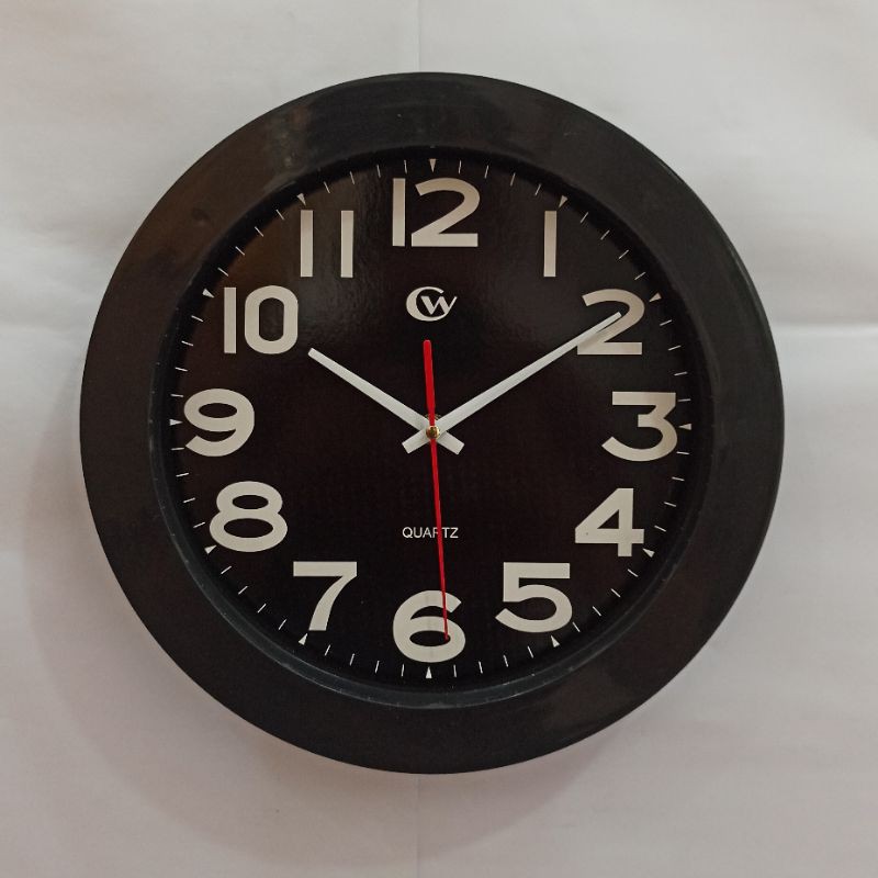 Jual Jam Dinding polos hitam simpel 30cm | Shopee Indonesia