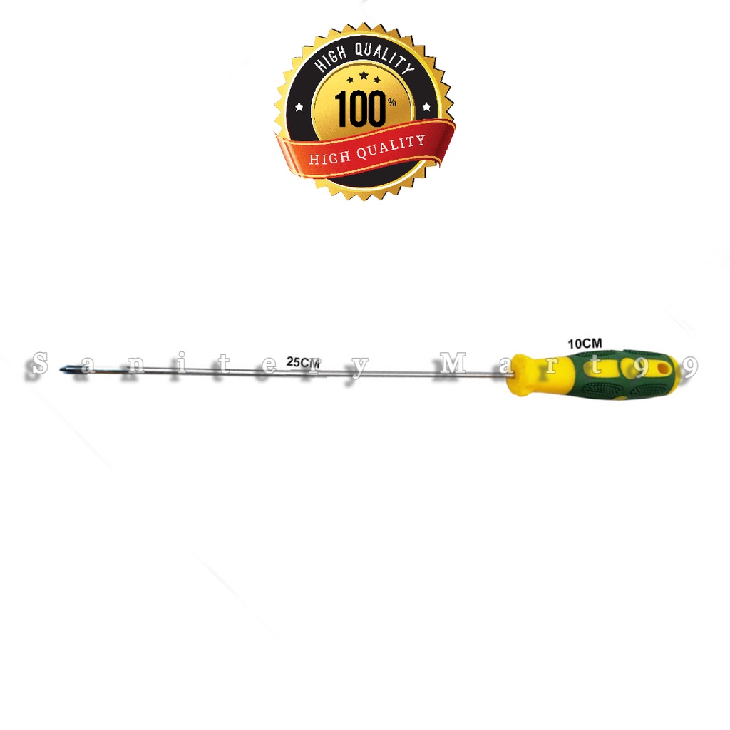 Jual OBENG SETTING PLUS MINUS PANJANG 6" 8" 10" 12"INCH GAGANG KARET ...