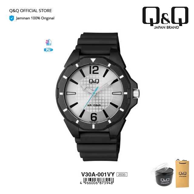 Jual Q&Q QnQ QQ Jam Tangan Arloji Pria Fashion Analog Karet Rubber ...