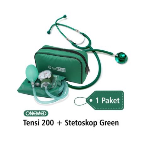 Jual Tensimeter Aneroid 200 & Stetoscope Green OJ | Shopee Indonesia