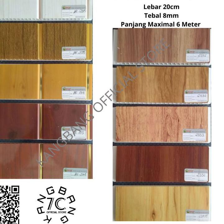 Jual Plafon Pvc motif kayu tebal 8mm premium tebal dan kuat berkualitas ...