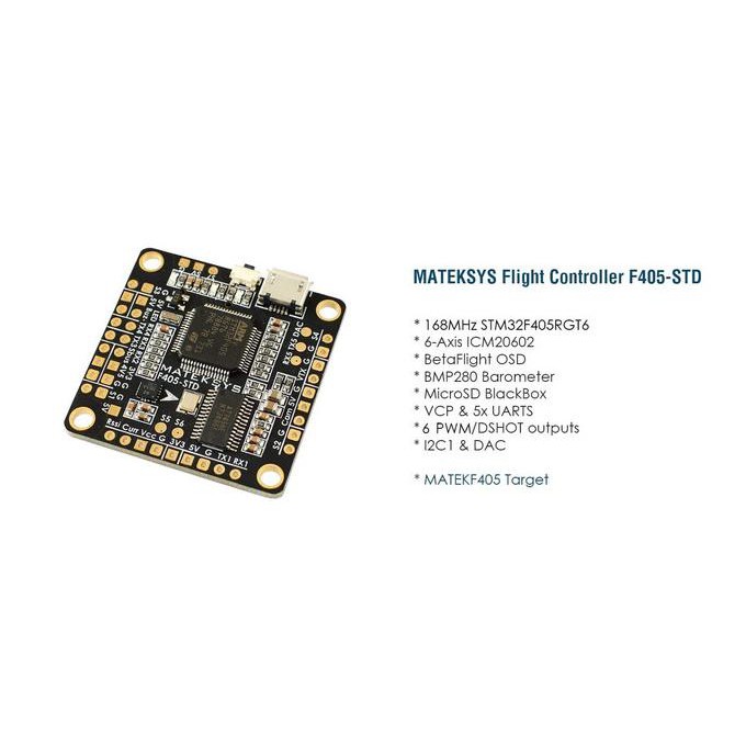 Jual Best Seller | Matek F405-Std F4 W/ Osd Bmp280 Blackbox Sda/Scl ...