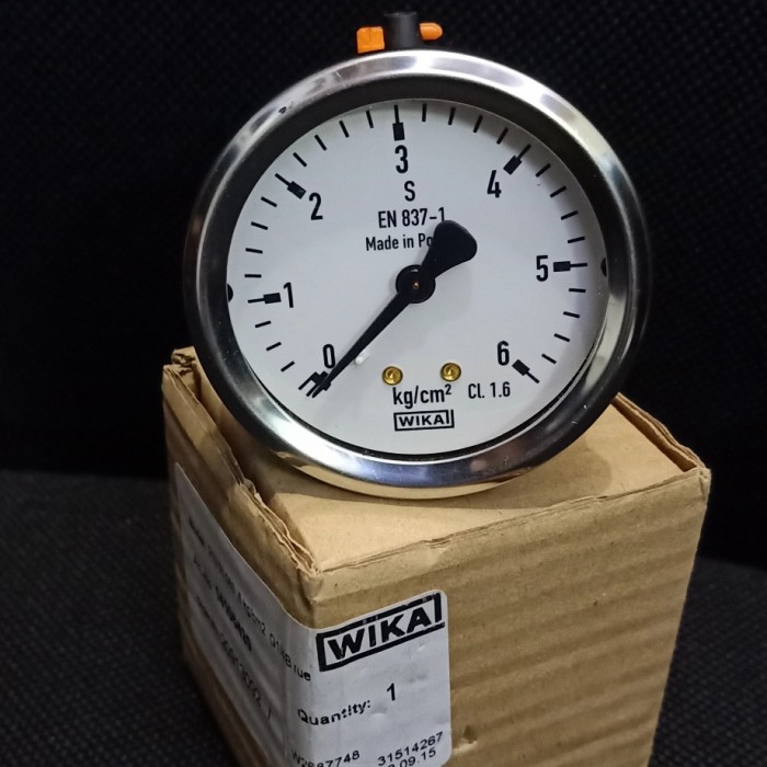 Jual PRESSURE GAUGE WIKA DIAL 2.5" - 6 KG/BAR FULL BACK CENTER | Shopee Indonesia