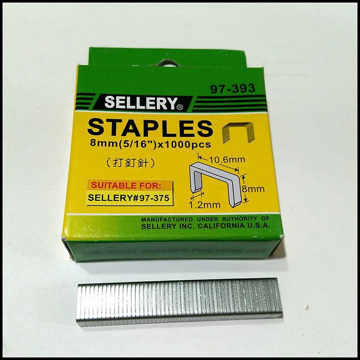 Jual Sellery Isi Staples - Gun Tacker 8mm - 5/16 Inch X 1000 Pcs ...