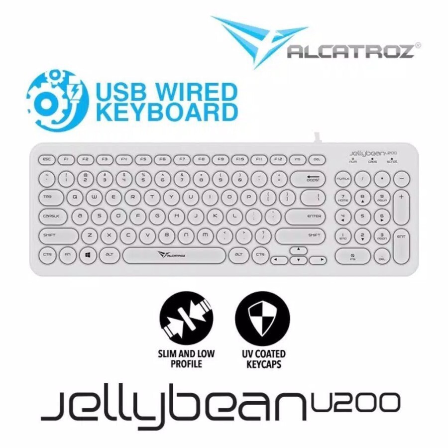 Jual Alcatroz Keyboard Wired JellyBean U200 - 2 Tahun Garansi Resmi ...