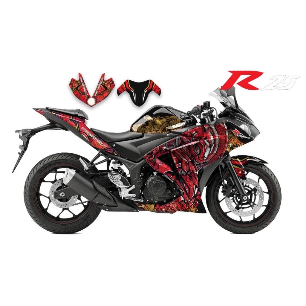 Jual DECAL STIKER DEKAL STICKER MOTOR YAMAHA R25 IRON MAN | Shopee ...