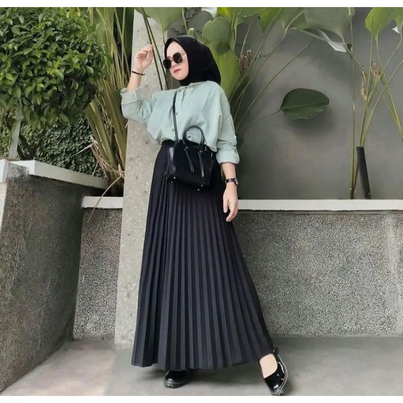 Jual Rok Plisket Premium | Shopee Indonesia