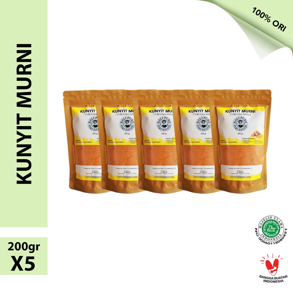 Jual Bali Pure Home Industry- Bubuk Kunyit Turmeric Powder 200gr ...