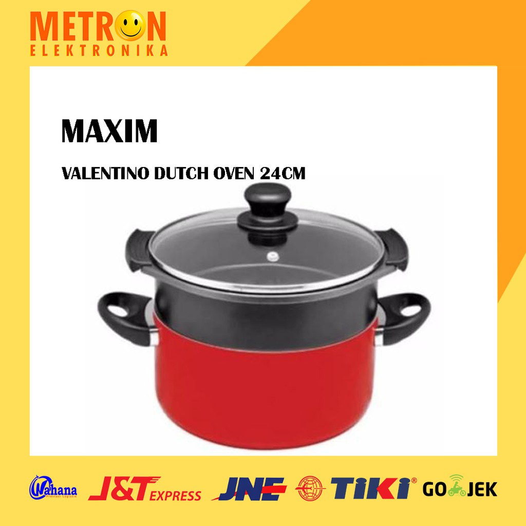 Jual MAXIM VALENTINO 24 CM DUTCH OVEN STEAMER SET | Shopee Indonesia