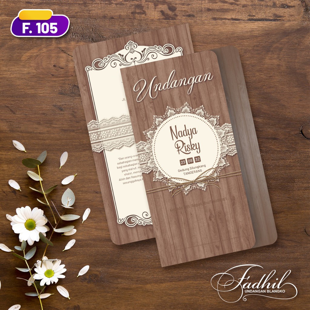 Jual Blangko Undangan Fadhil 105 | Kertas Undangan Kosong | Blangko ...