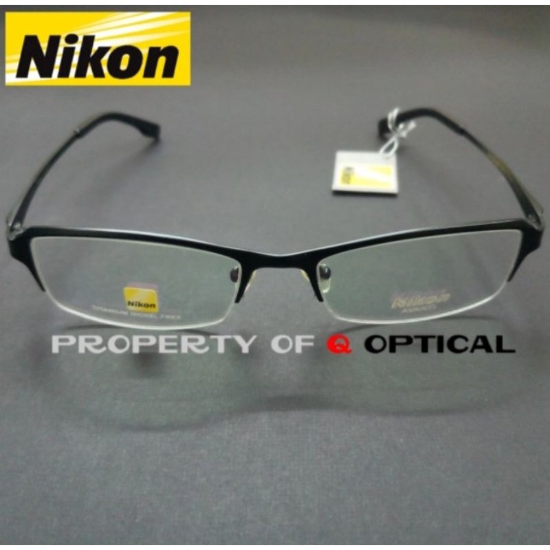 Jual Kacamata Frame Pria Nikon Avanti N9109 COL.1 Titanium Half Black ...
