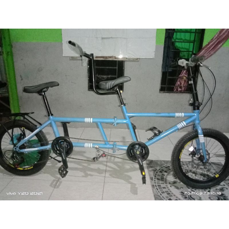 Jual sepeda tandem lipat biru | Shopee Indonesia