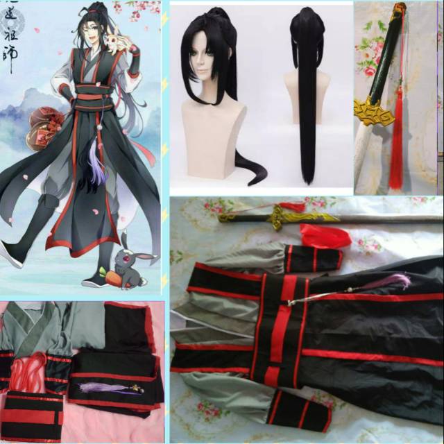 Jual Wei Wuxian cosplay Costume Fullset/ Mo dao zu Shi kostum/CQL/Wwx ...