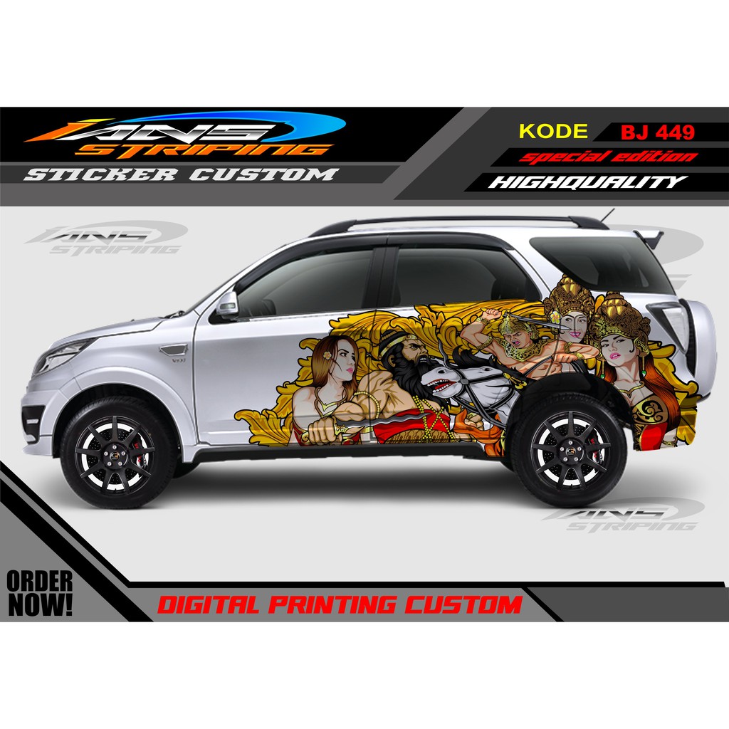 Jual DECAL STICKER MOBIL RUSH TERIOS INNOVA / STICKER VARIASI MOBIL ...