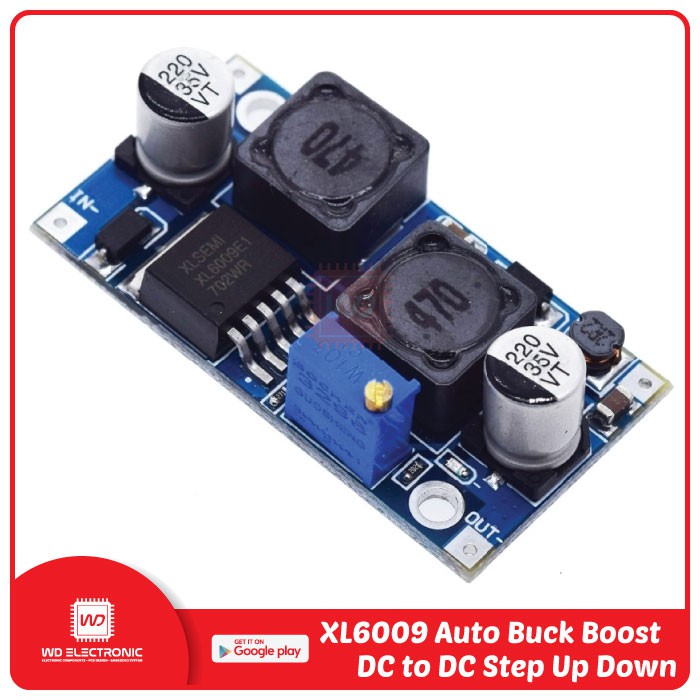 Jual XL6009 Auto Boost Buck Adjustable Step Up Step Down DC to DC converter module | Shopee ...