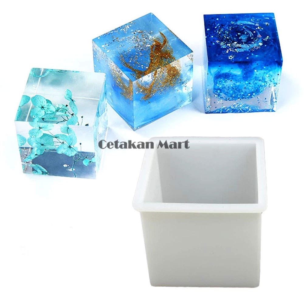 Jual CM Cetakan Silikon Resin Epoxy Craft DIY Lilin Sabun Kubus Cube 10 ...