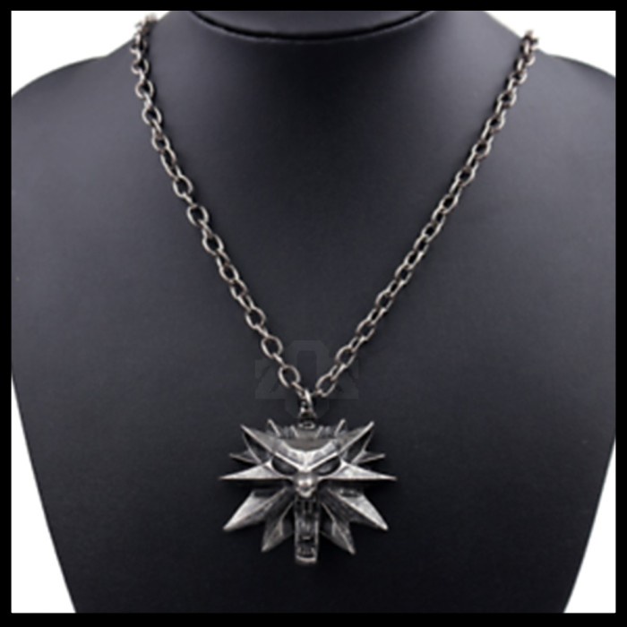 Jual Lo230L2O Necklace Pendant The Witcher Wild Hunt Medallion Black ...