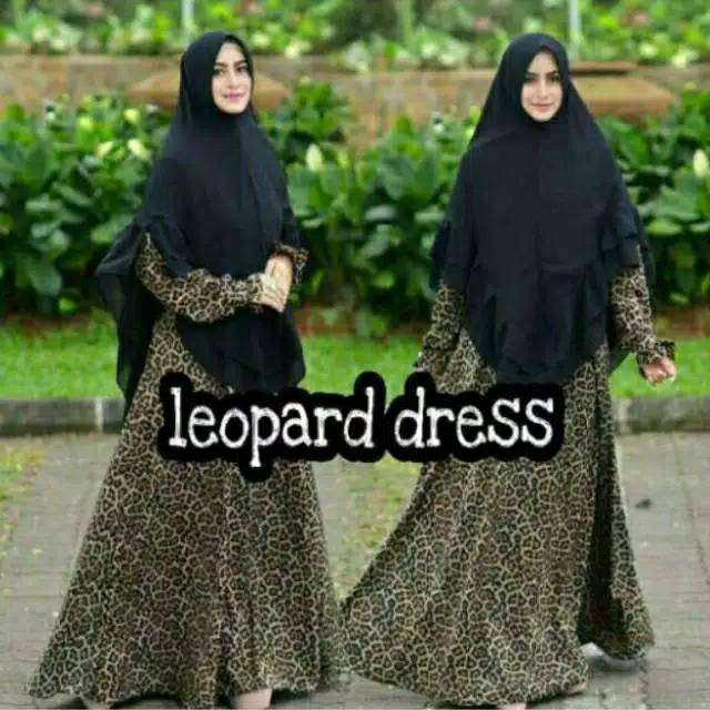 Jual KLOK 4M BEAUTIFUL GAMIS MONALISA LEOPARD | Shopee Indonesia