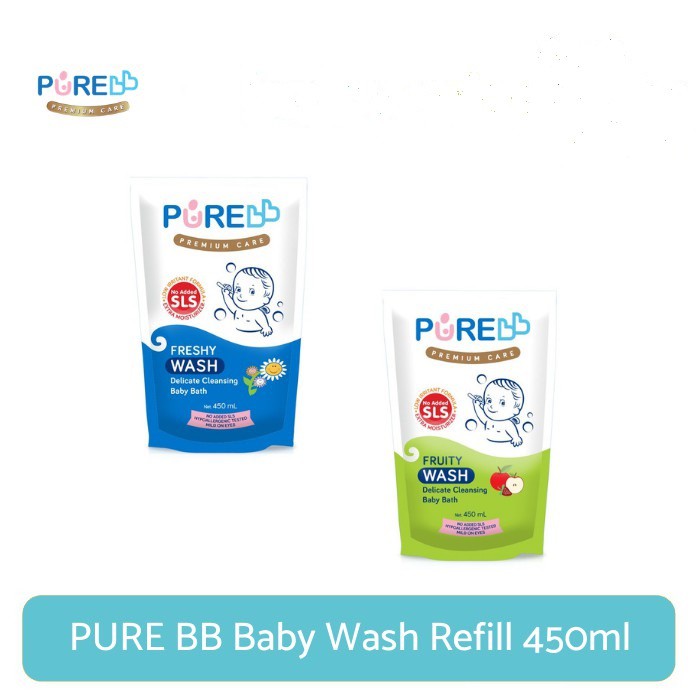 Jual PURE BB Baby Wash Refill 450ml / Pump 230ml | Shopee Indonesia