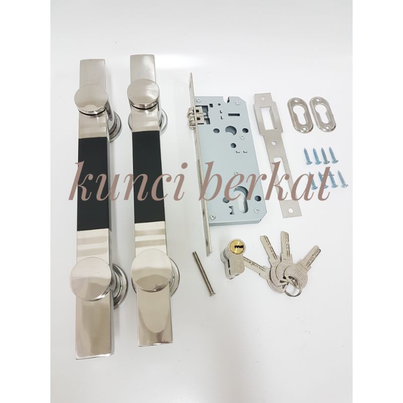 Jual Full Handle Pintu Utama + Kunci Tarik/Handel List Kayu + Kunci ...