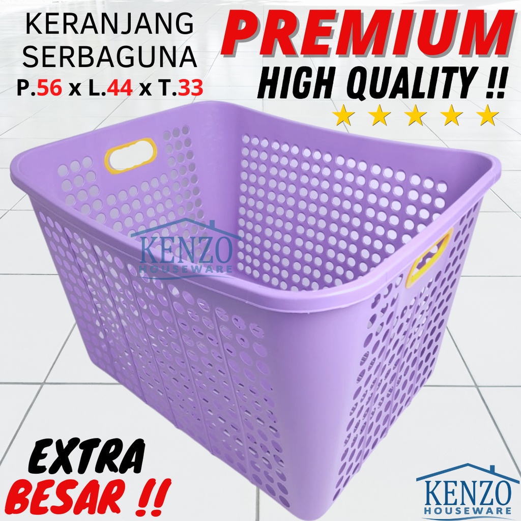 Jual Keranjang Baju Pakaian Laundry Plastik Besar Tinggi Kuat Keranjang ...