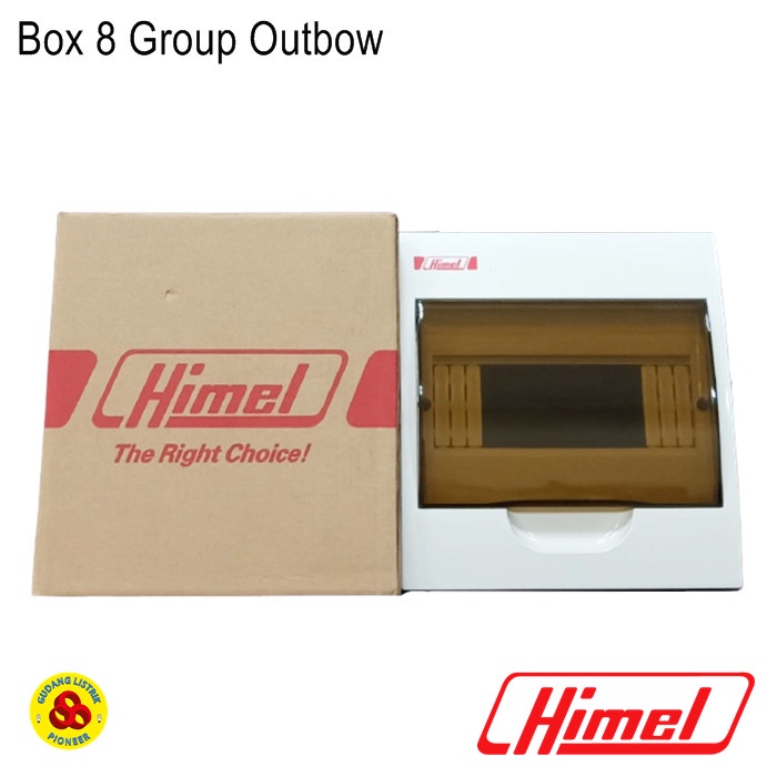 Jual HIMEL Box MCB 8 Group Tempel Outbow Tutup Transparant Box MCB ...