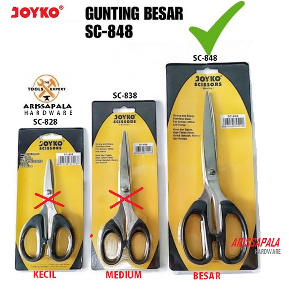 Jual JOYKO Gunting Besar Gunting Joyko SC 848 Gunting Kain Kertas Scissors 20cm | Shopee Indonesia