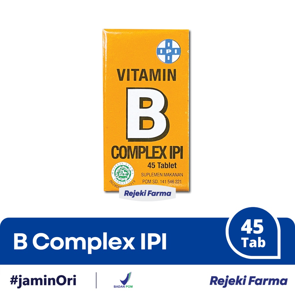 Jual Vitamin B Complex IPI isi 45 tablet - Vit B kompleks Botol | Shopee Indonesia