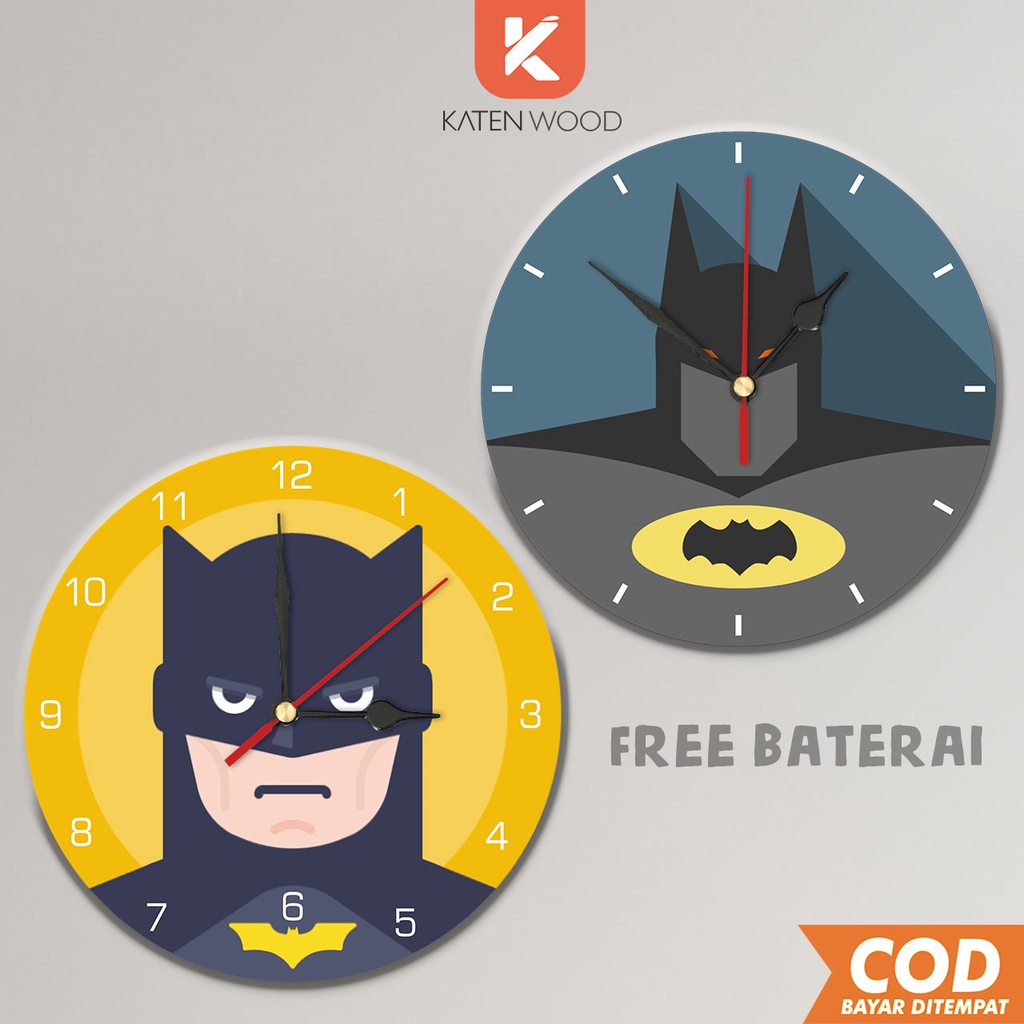 Jual Jam Dinding Minimalis Superhero Batman / Hiasan Dinding Minimalis ...