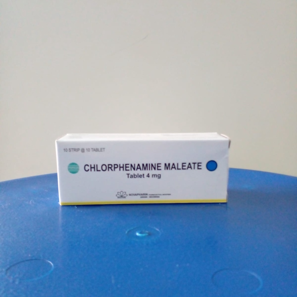 Jual Chlorphenamine 4 Mg Nova (1 Box = 10 Strip = 100 pcs) | Shopee ...