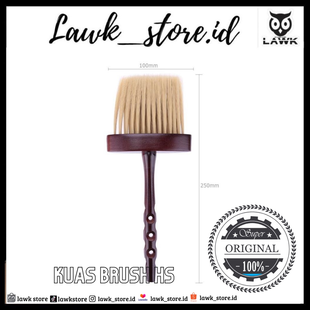 Jual Brush HS kuas barber / kuas rambut / sikat rambut barbershop ...