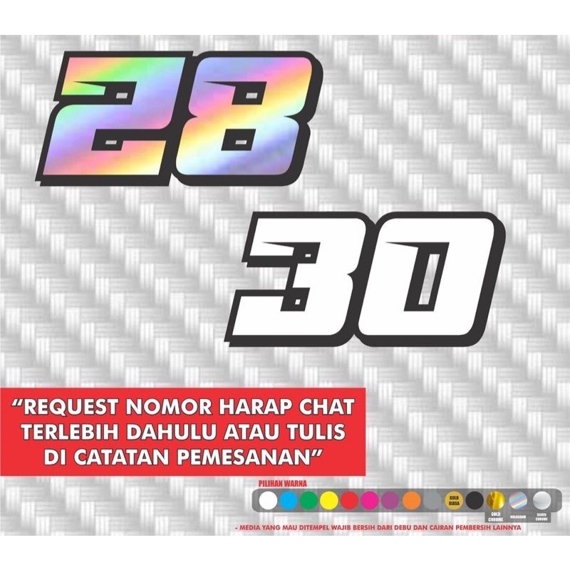 Jual Stiker nomor custom | sticker custom balap motor | Shopee Indonesia
