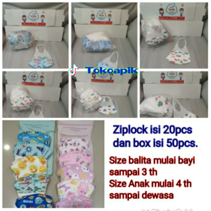Jual masker anak N95 dengan 3ply size balita bayi newborn sampai usia 3 ...