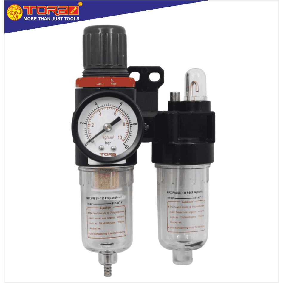 Jual TORA Filter Angin Double Plastik 1/4 Inch - Air Unit Double ...