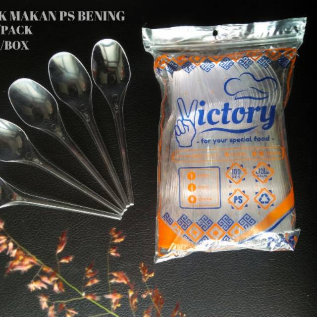 Jual Sendok makan victory bening isi 100bj | Shopee Indonesia