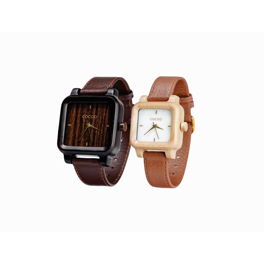 Jual Cocoa Watch Jam Tangan Kayu Couple - Sonokeling & Maple Square ...