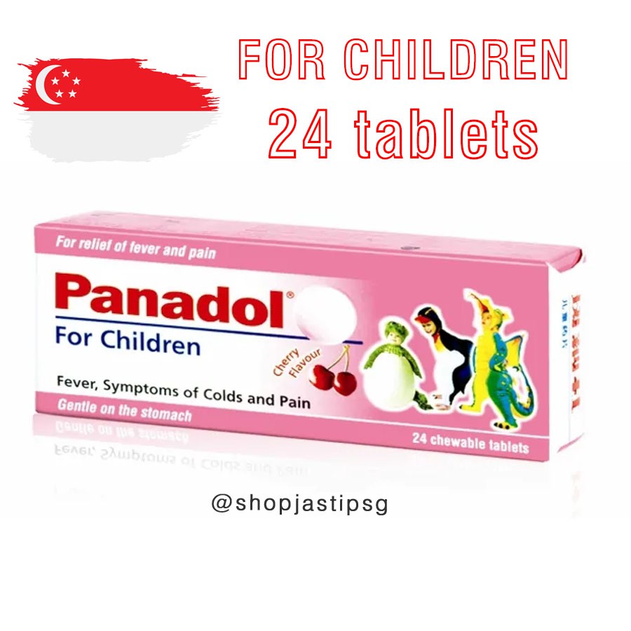 Jual Panadol For Children 24 tablet Kunyah Singapore Obat Pereda Sakit ...