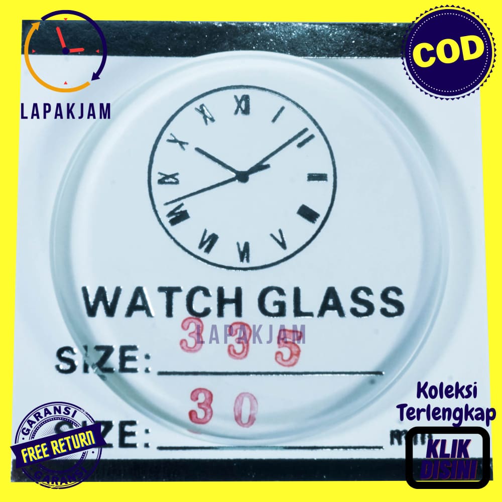Jual Kaca Jam Kaca Bahan Watch Glass PNC-340 Murah 3,4 cm | Shopee ...