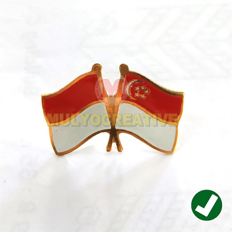 Jual Cross Flag Pin Indonesia Singapura - Pin Bendera Persahabatan ...