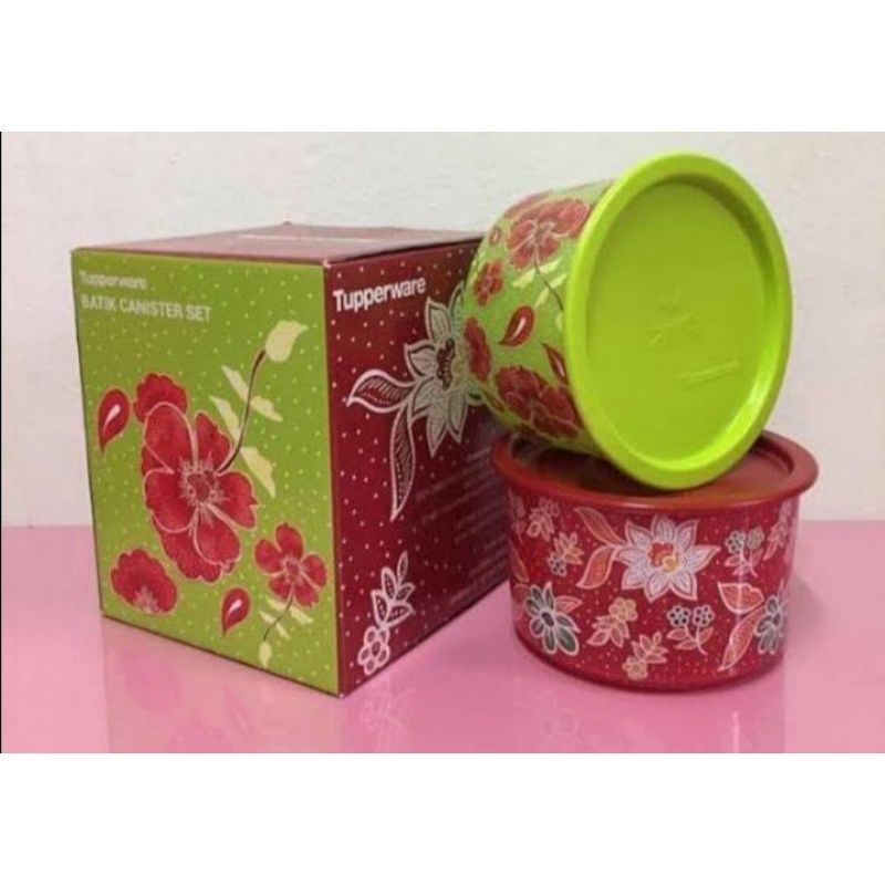 Jual toples batik tuoperware/TOPLES BATIK ORI TUPPERWARE/CANISTER BATIK ...