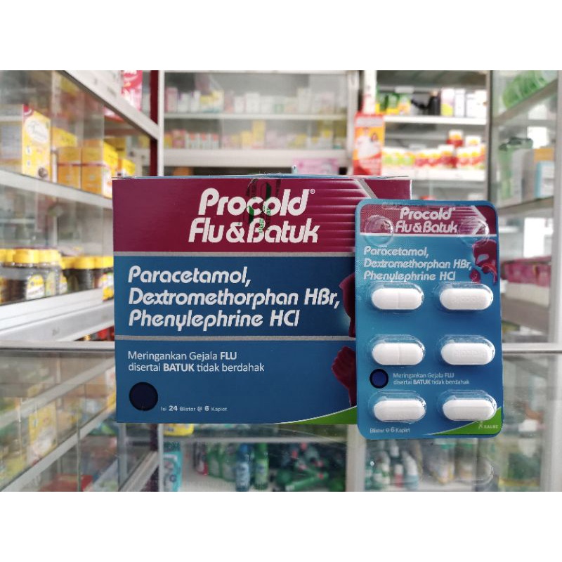 Jual PROCOLD FLU & BATUK 1 STRIP @6 Kaplet ED 08/2025 | Shopee Indonesia