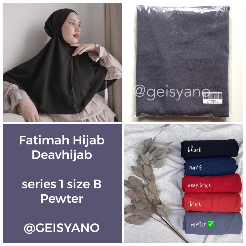 Jual Fatimah Hijab Deavhijab Pewter B Series 1 Fatima Deav | Shopee ...
