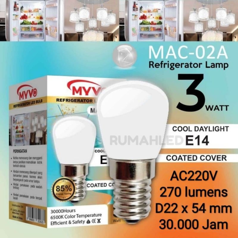Jual LAMPU KULKAS LED E14 PUTIH LAMPU LED 3 WATT LAMPU LED E14 PUTIH 3 ...