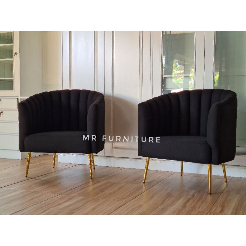 Jual sofa single seater model kerang hitam | Shopee Indonesia