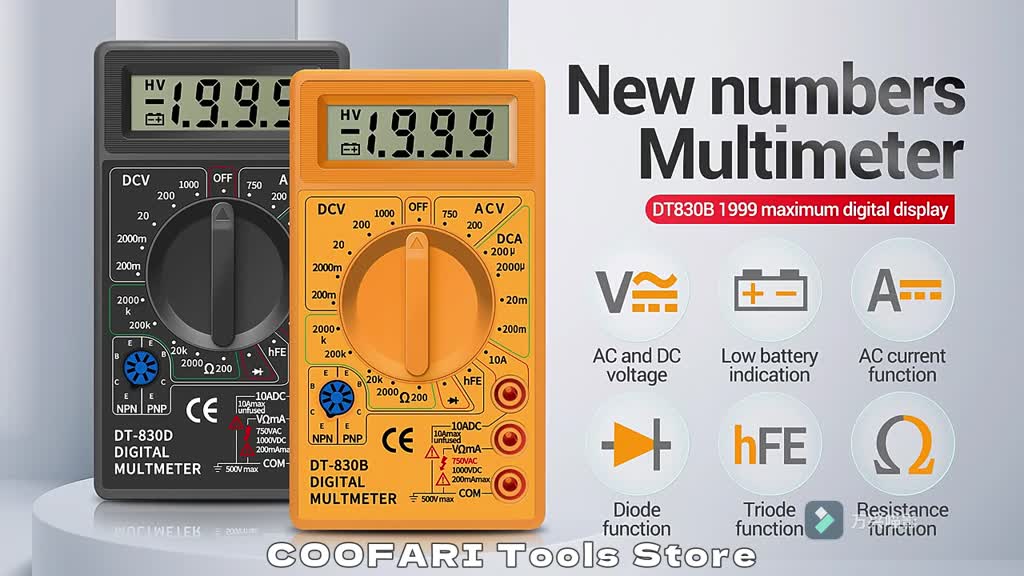 Jual Multimeter Digital DT830B Tester DT 830 B Avometer DT-830B ...