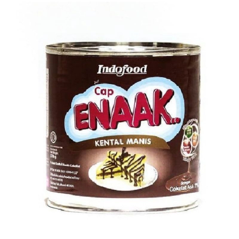 Jual Cap Enaak SKM Cokelat Kaleng Susu Kental Manis 370 gr | Shopee ...