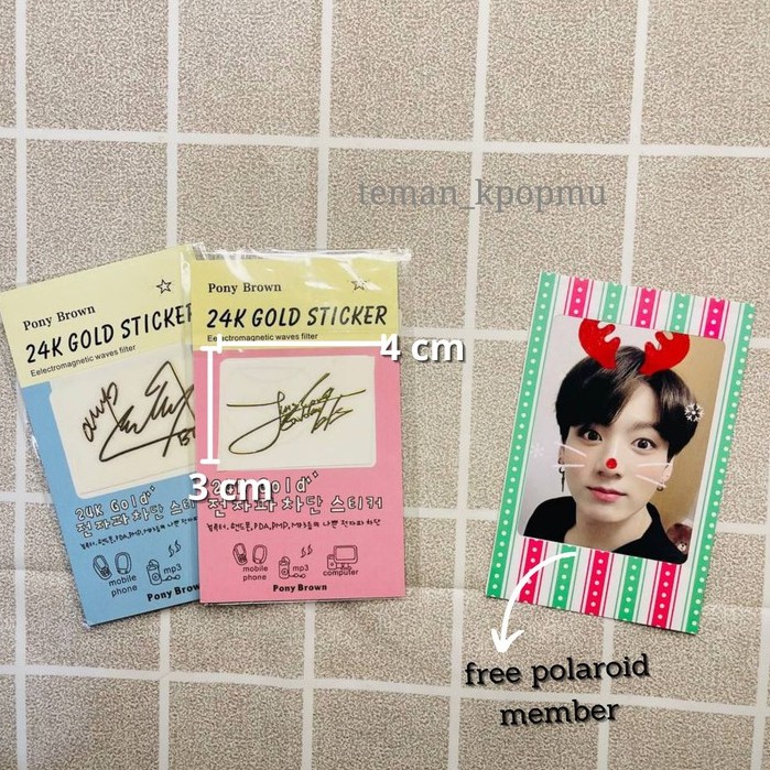 Jual BTS Sticker Sign Stiker Tanda tangan Jungkook Jimin Jin Jhope ...