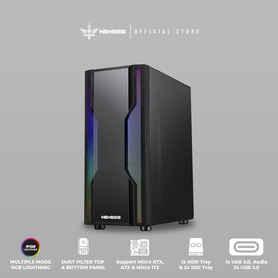 Jual NYK Nemesis PC Case Gaming T60 Abaddon PC Casing | Shopee Indonesia